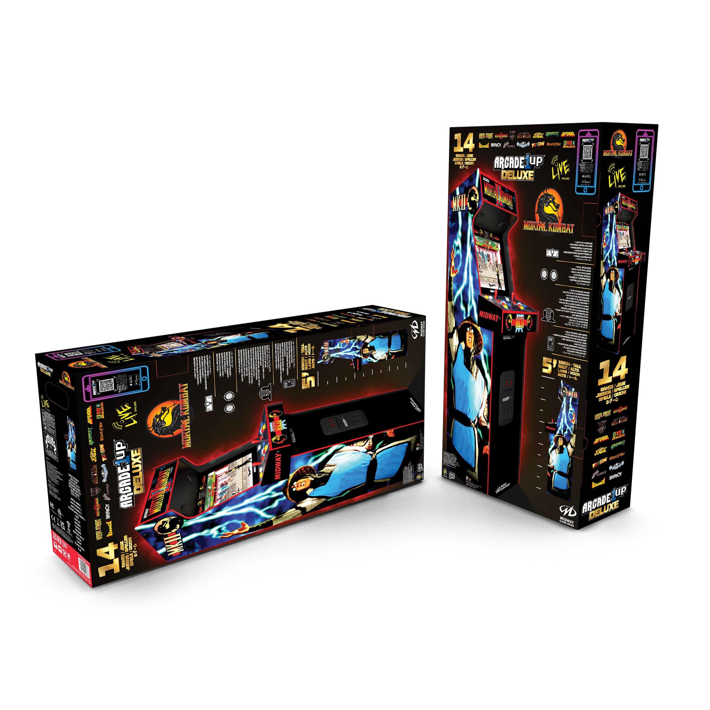 Arcade1Up Mortal Kombat II: 14-in-1 Deluxe Arcade Machine with Light-U