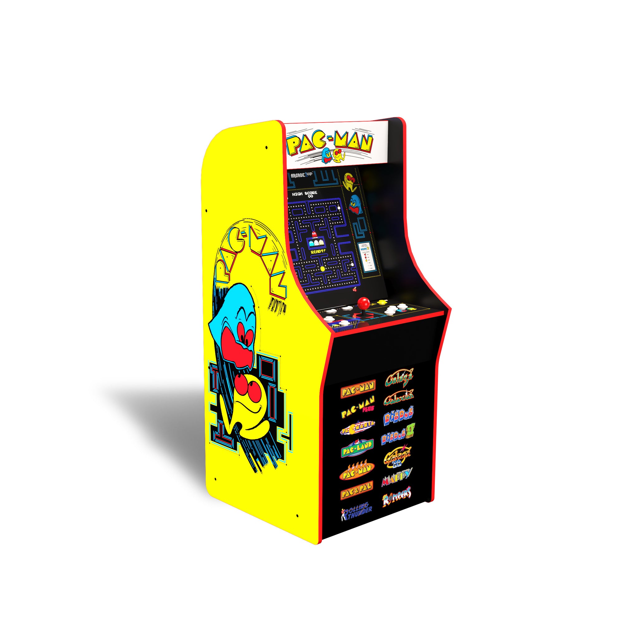 Arcade1Up Pac-Man Bundle 40th Edition 7-in-1 Arcade Machine + Stool