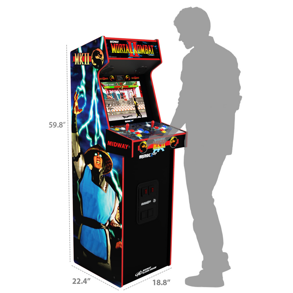 Arcade1Up Mortal Kombat II: 14-in-1 Deluxe Arcade Machine with Light-U