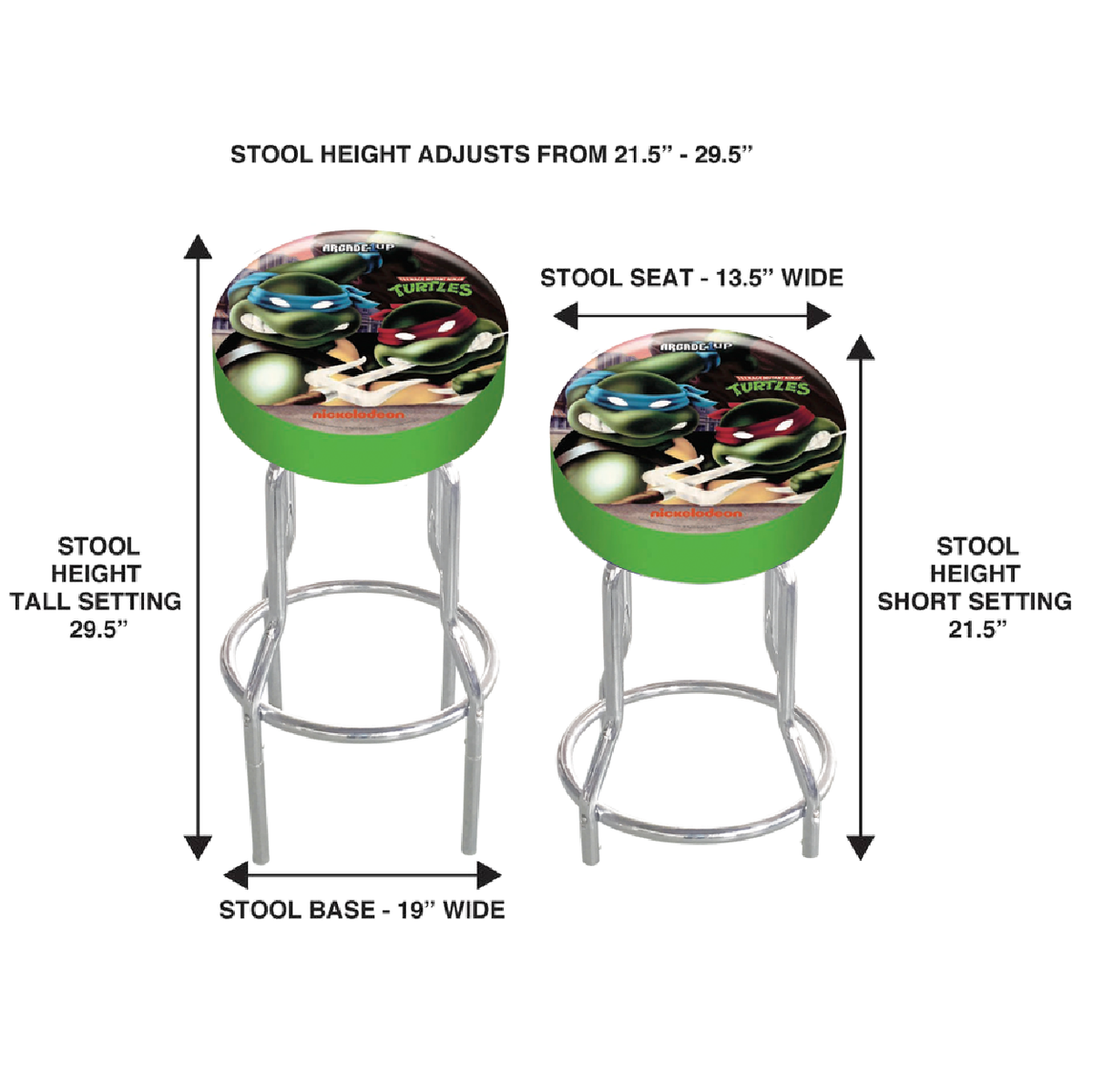 Arcade1Up Teenage Mutant Ninja Turtles Arcade Stool | Arcade Gamer