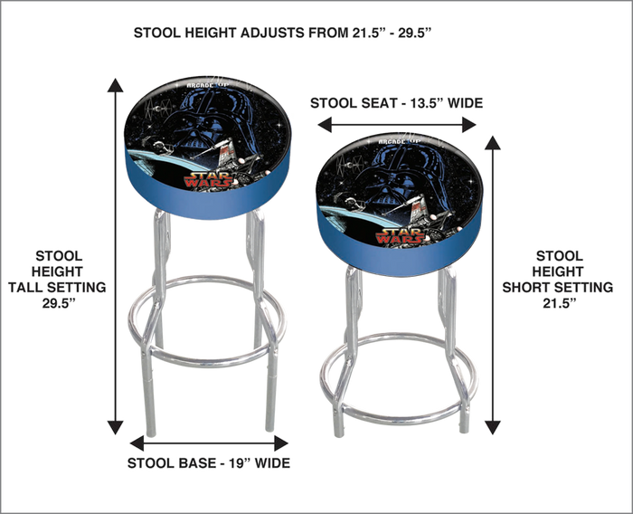 Arcade1Up Star Wars Adjustable Stool | Arcade Gamer